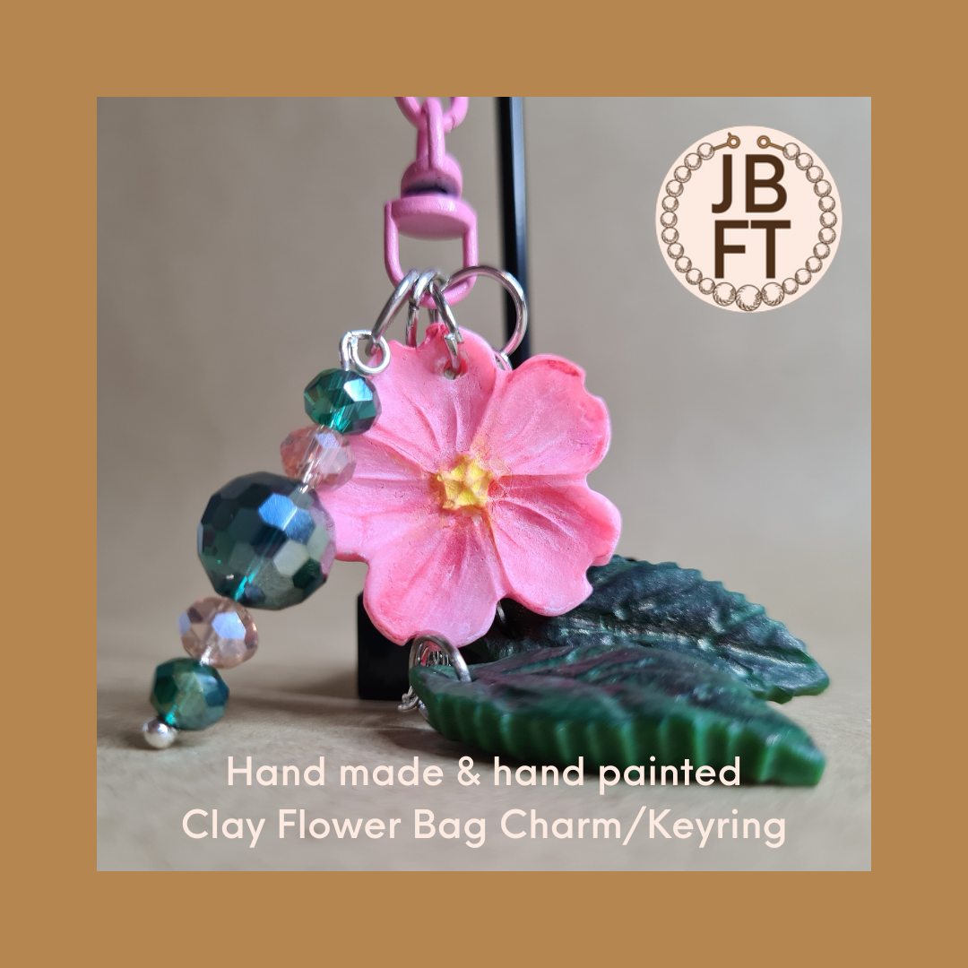 Clay Flower Bag Charm/Key Ring - Payhip