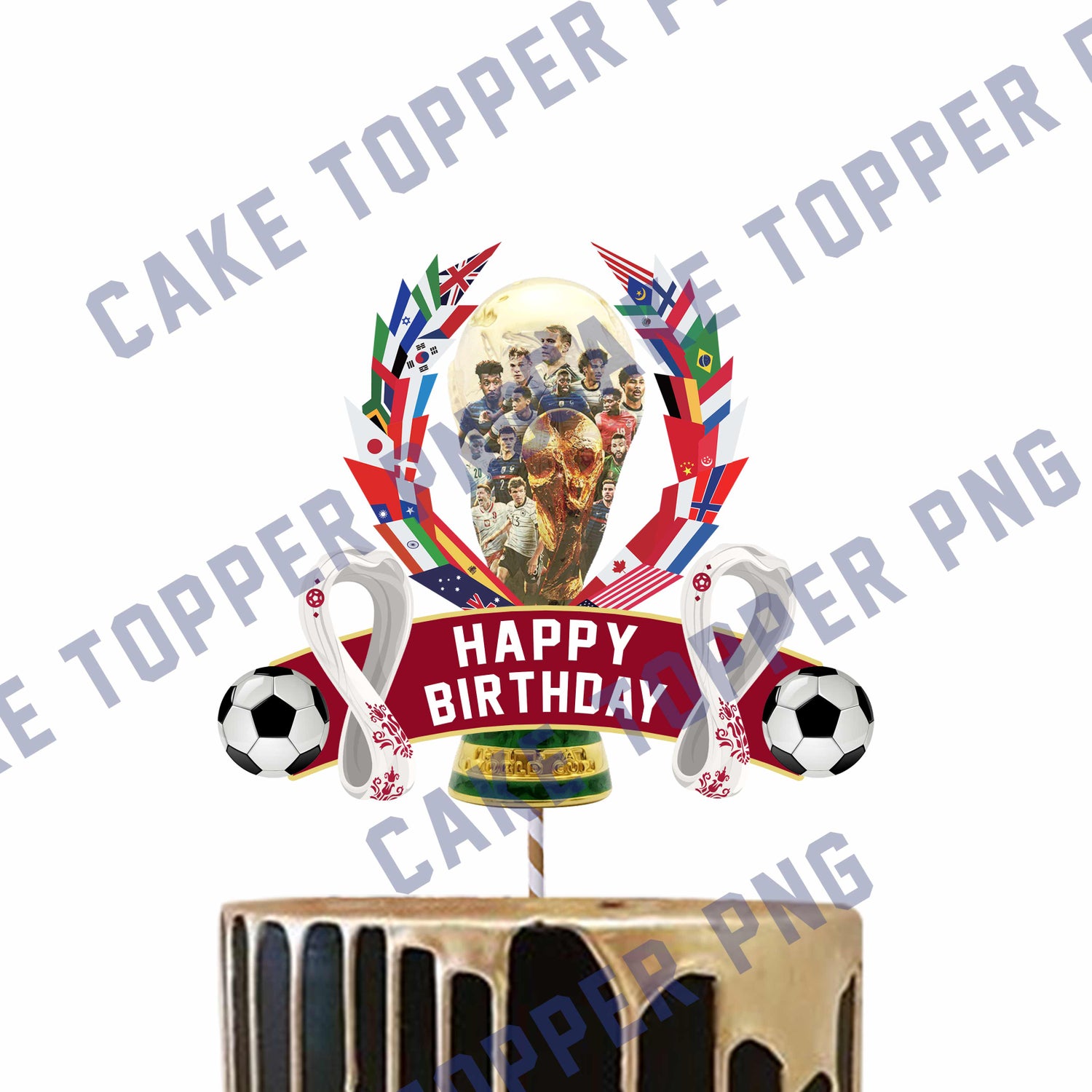 FIFA WORLD CUP 2022 CAKE TOPPER HIGH QUALITY PNG IMAGE - Payhip