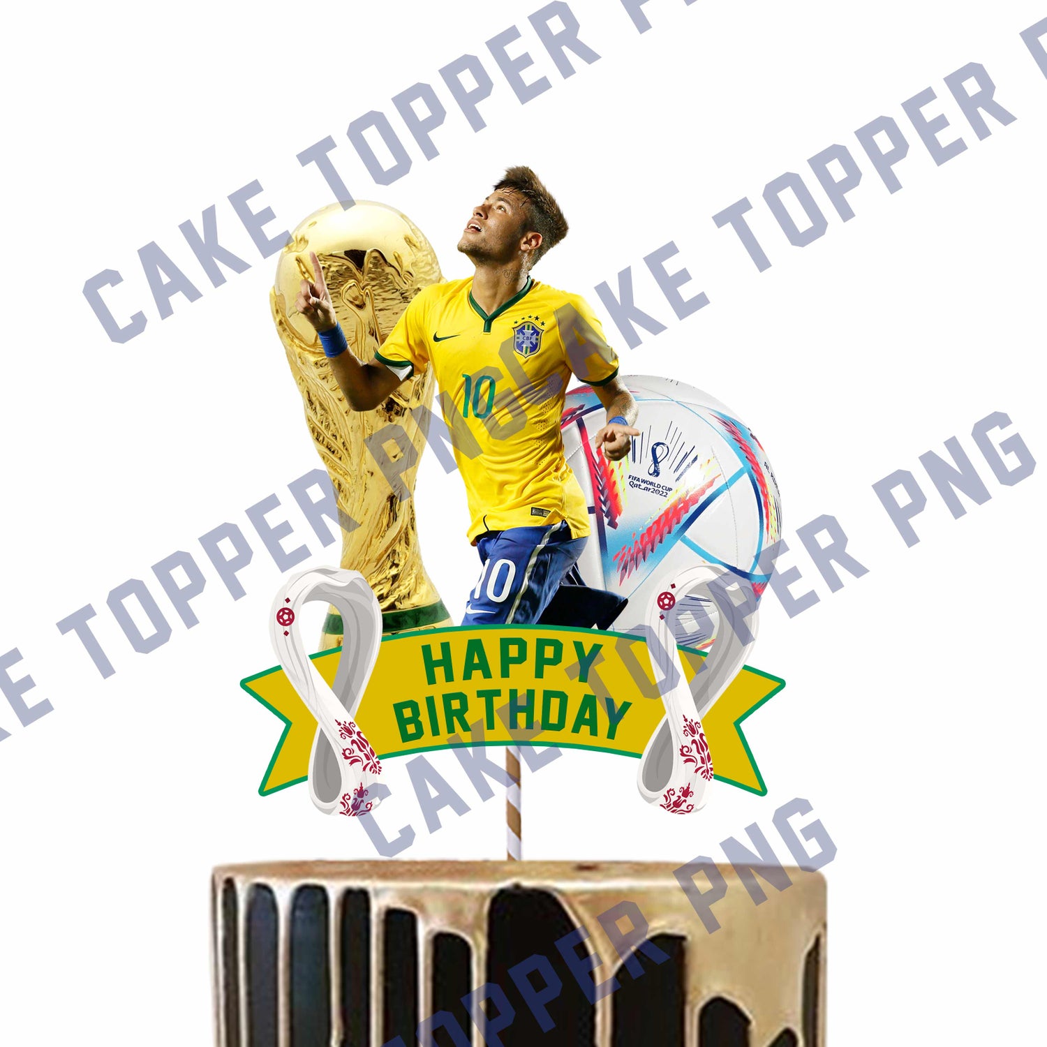 NEYMAR BRAZIL FIFA WORLD CUP CAKE TOPPER - Payhip