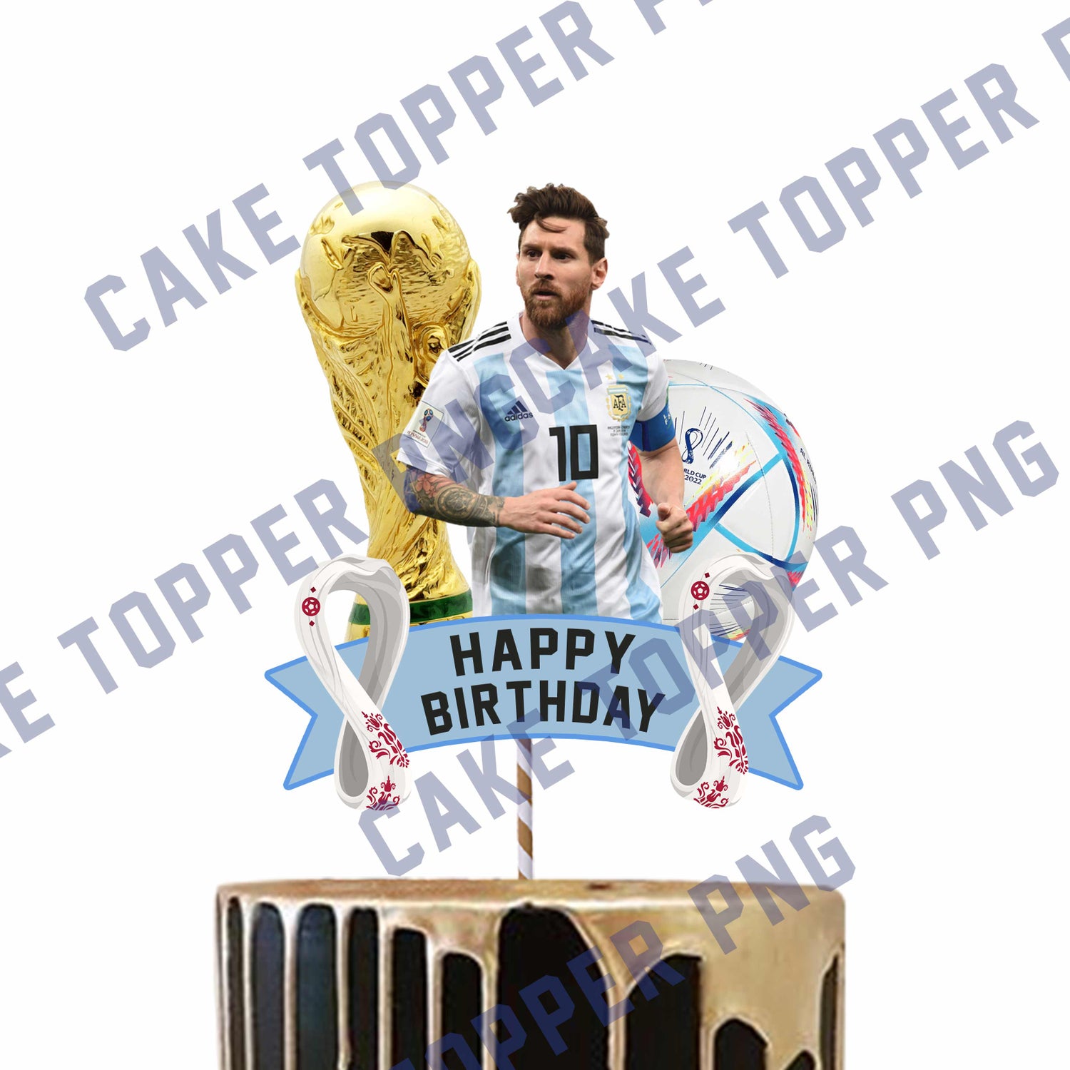 MESSI ARGENTINA FIFA WORLD CUP CAKE TOPPER - Payhip