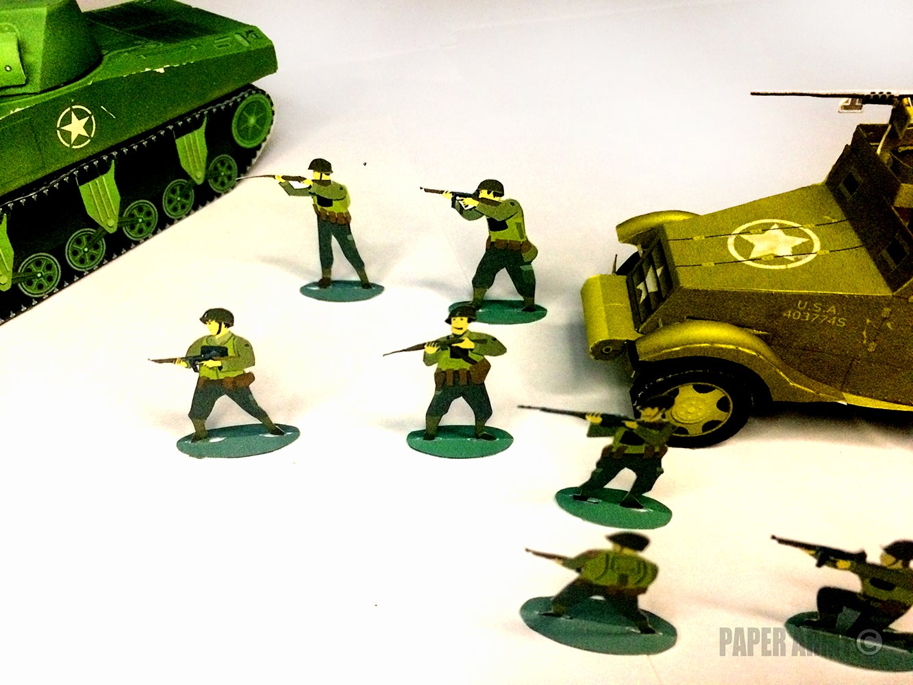 US Army Paper Soldiers, Rangers from the Omaha Landing Zone 1944, DIY ...