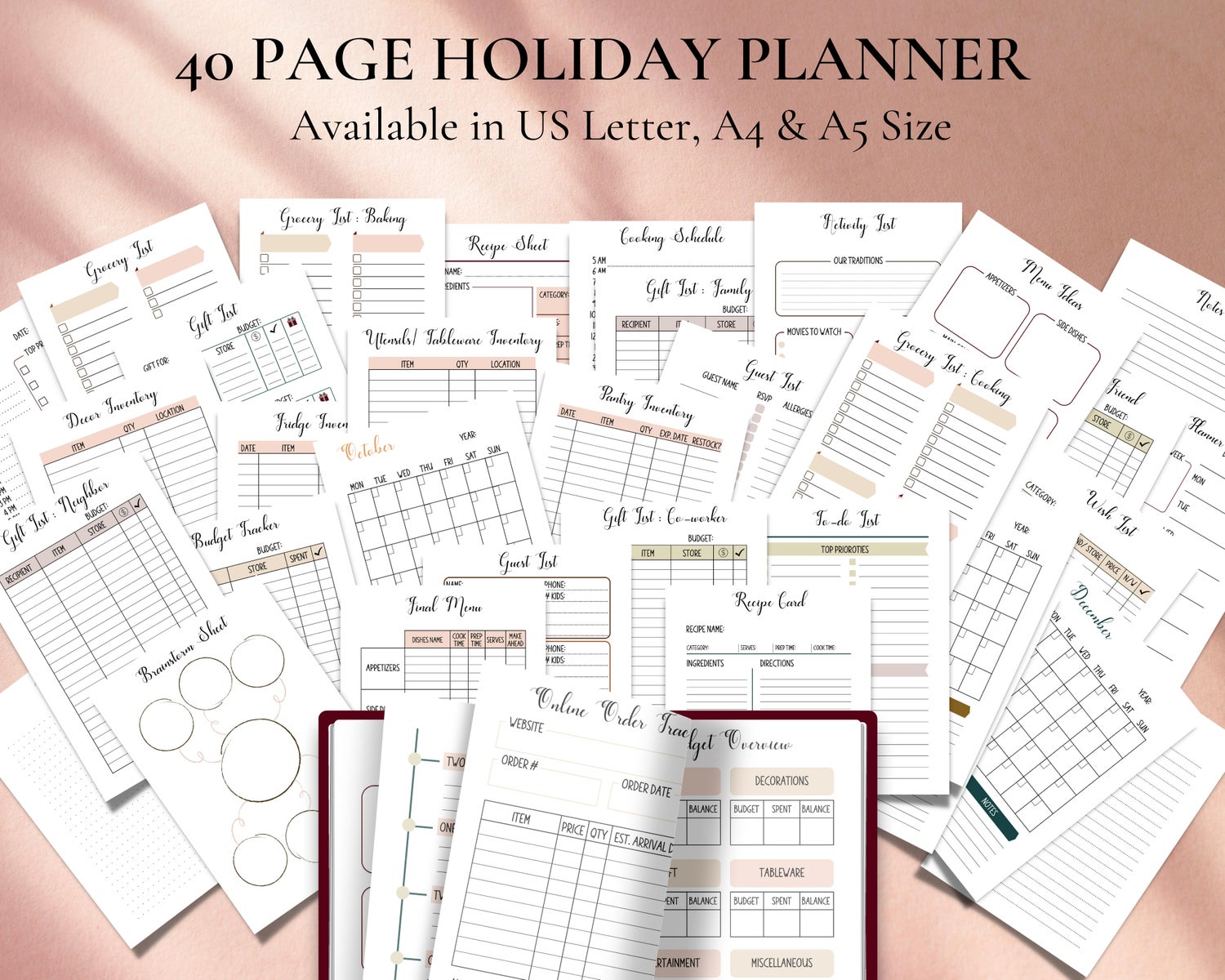 Monthly Planner & Review Inserts - Payhip