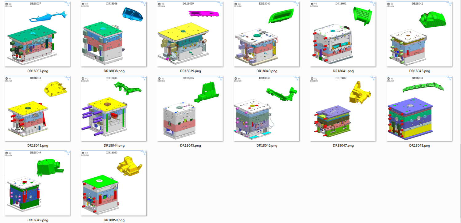 50 sets of plastic mold design drawings for auto parts - A - Payhip