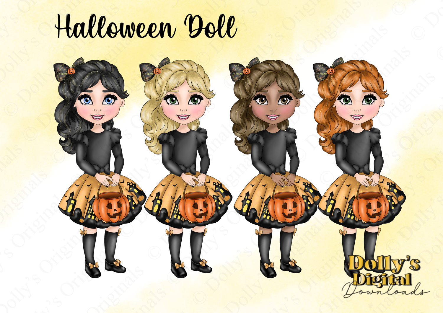 Poppy Pumpkin Halloween Doll PNG - Payhip