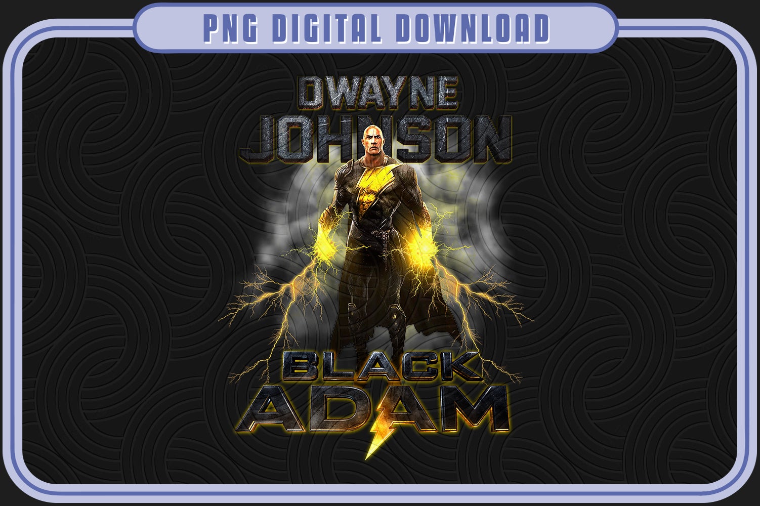 Black Adam Movie 2022 Shirt Design, Black Adam Dwayne Johnson PNG ...