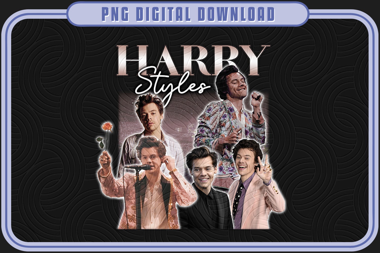 Harry Styles Vintage 90's Design, Digital File download, designs for ...