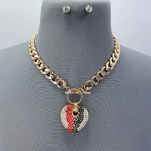 Multi Heart Bling Necklace Set Gold - Payhip