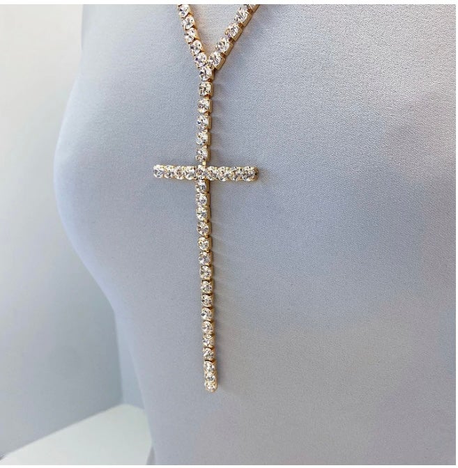 Long Cross Necklace Gold - Payhip