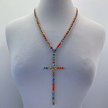 Long Cross Multi Color Necklace - Payhip