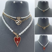 Heart Bling and Pearls Necklace - Payhip