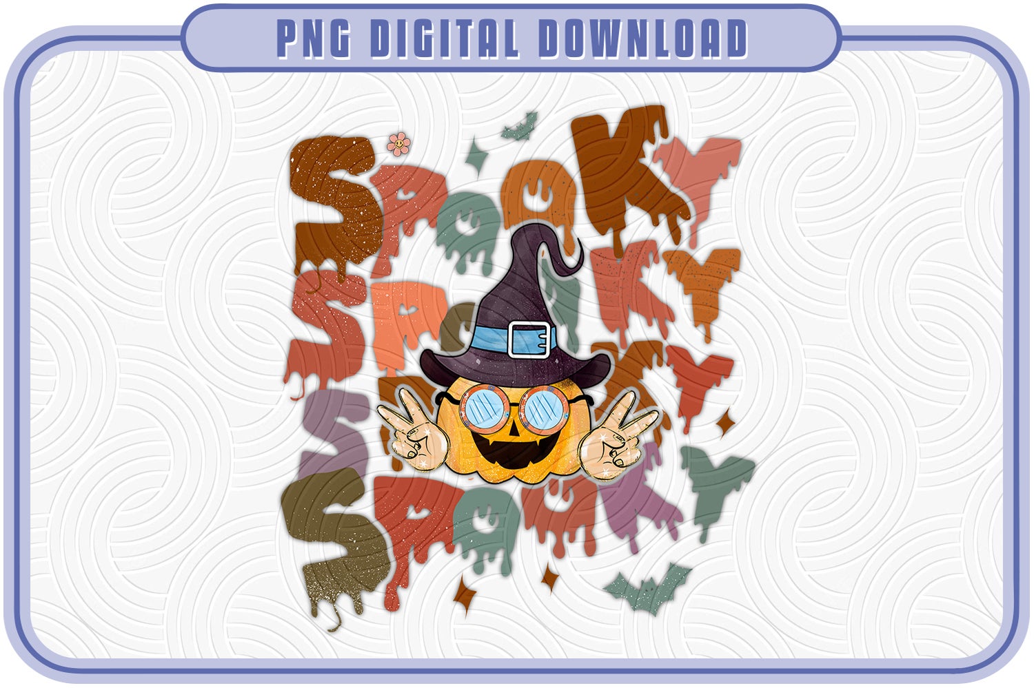 Cute Spooky Halloween Bundle PNG, Retro Fall Sublimation Bundle, Groovy ...