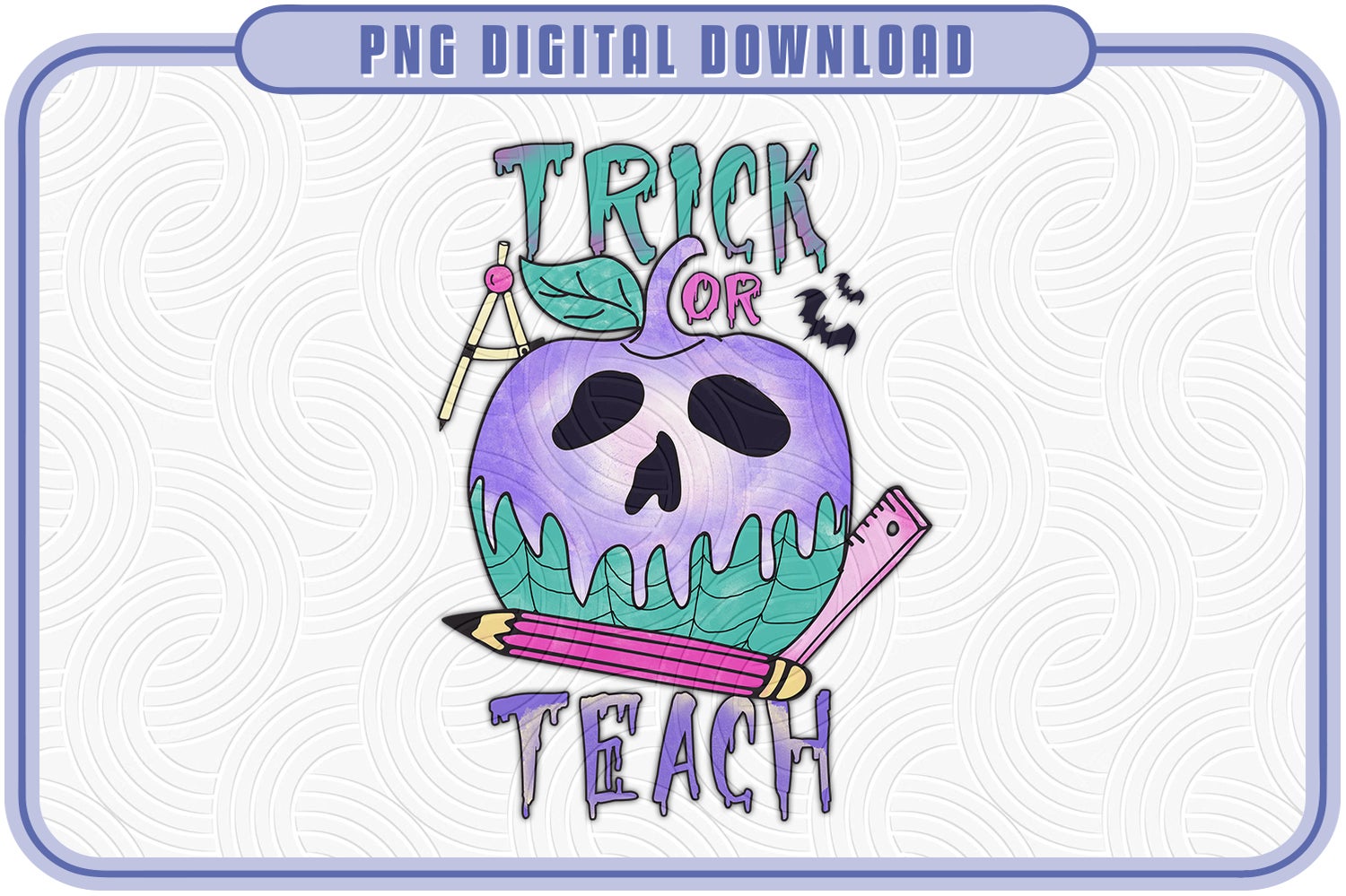 Halloween Trick or Teach Png, Retro Floral Ghost Teacher Png, Funny ...