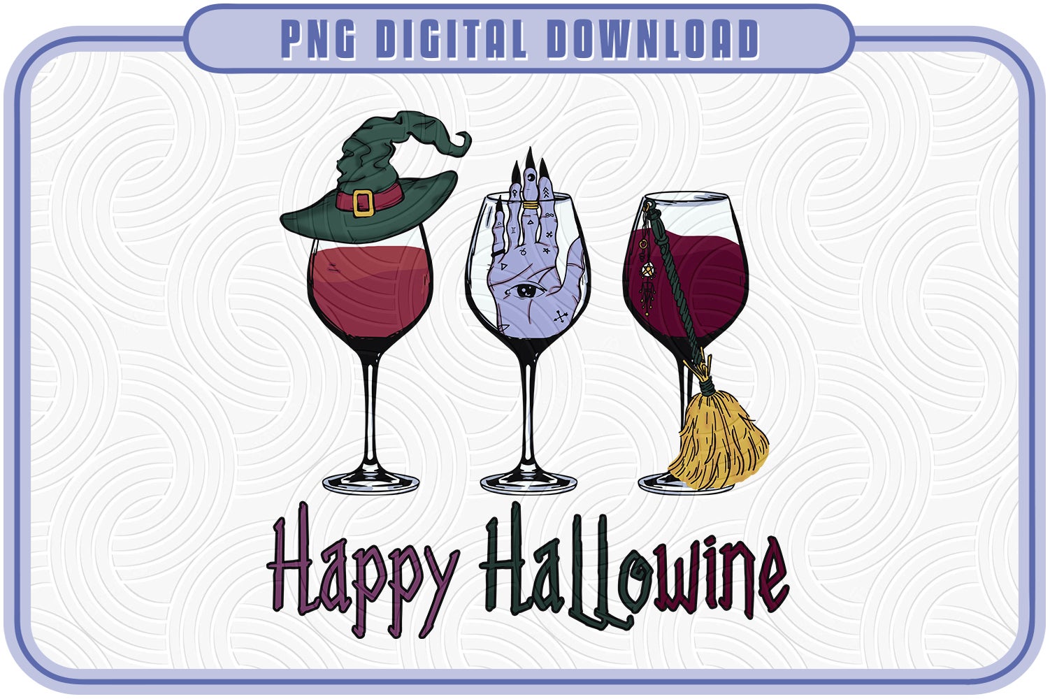 Halloween Wine Glass Png, Happy Hallowine Png, Pumpkin Wine Glass, Fall ...