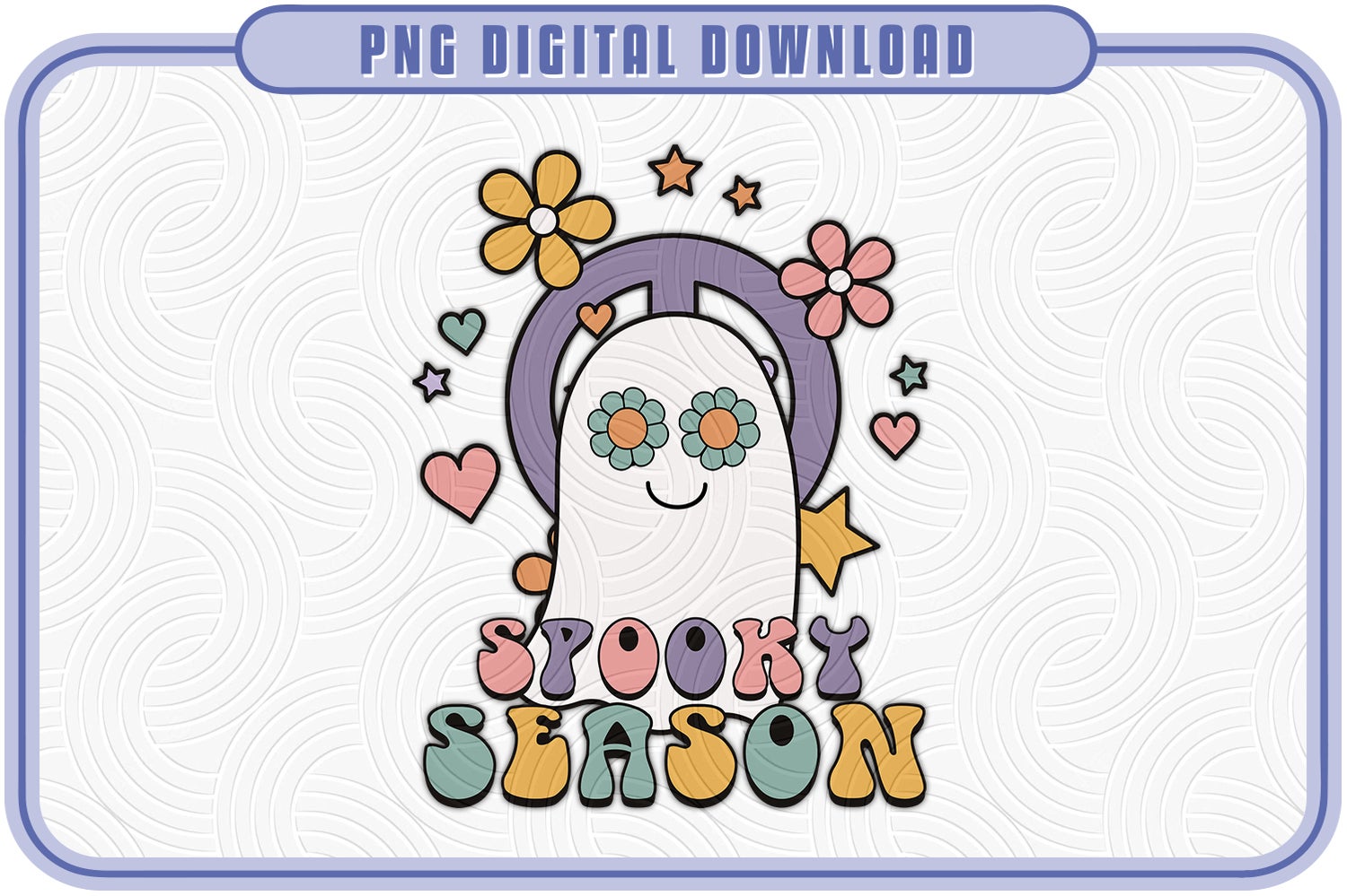 Hippie Halloween Bundle, Retro Halloween Design PNG, Printable, Instant ...