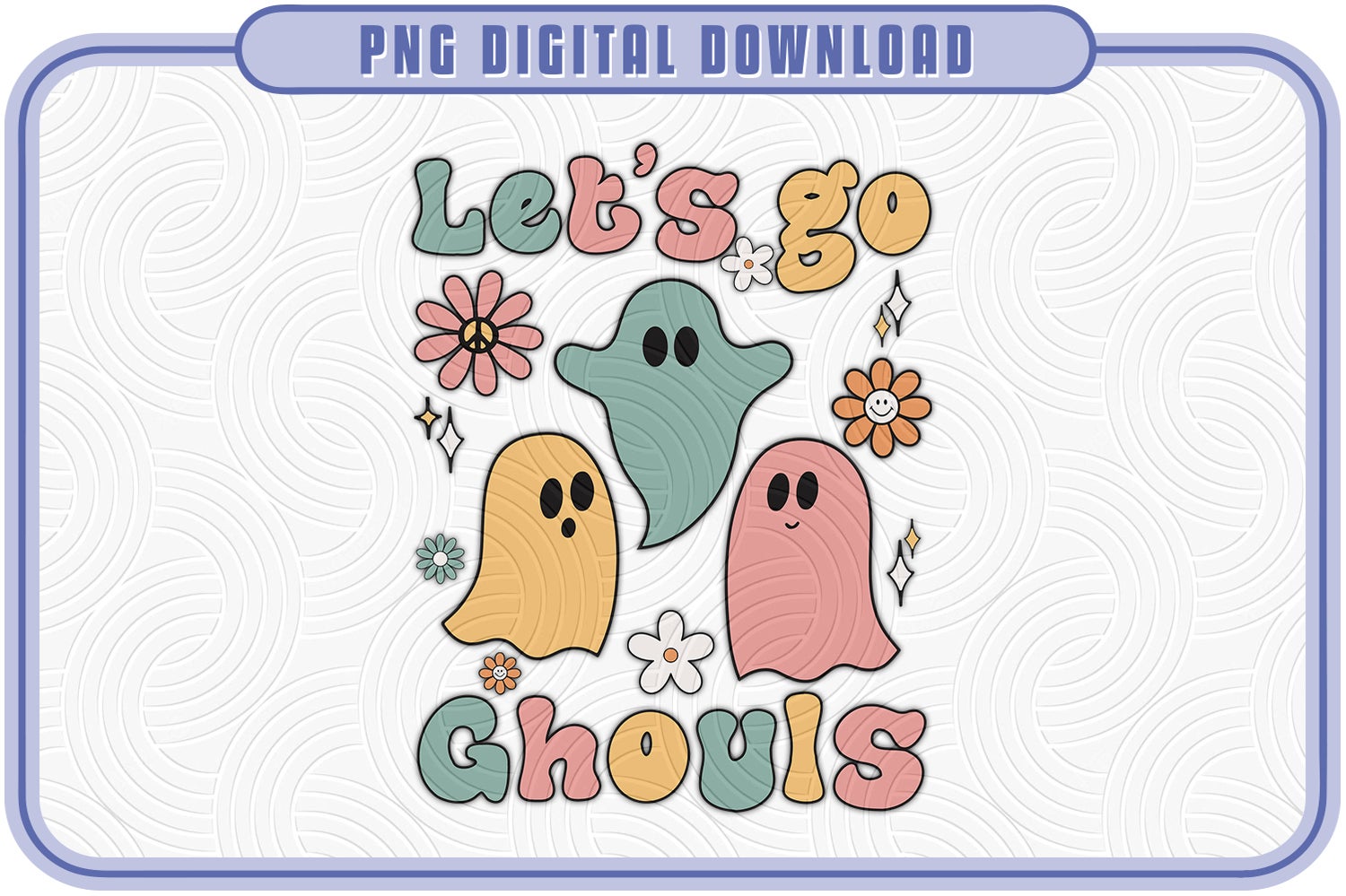 Hippie Halloween Bundle, Retro Halloween Design PNG, Printable, Instant ...