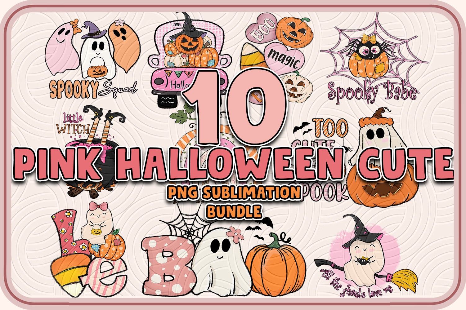 Cute Halloween Design, Pink Halloween Design, Pink Pumpkin Design, Rose ...