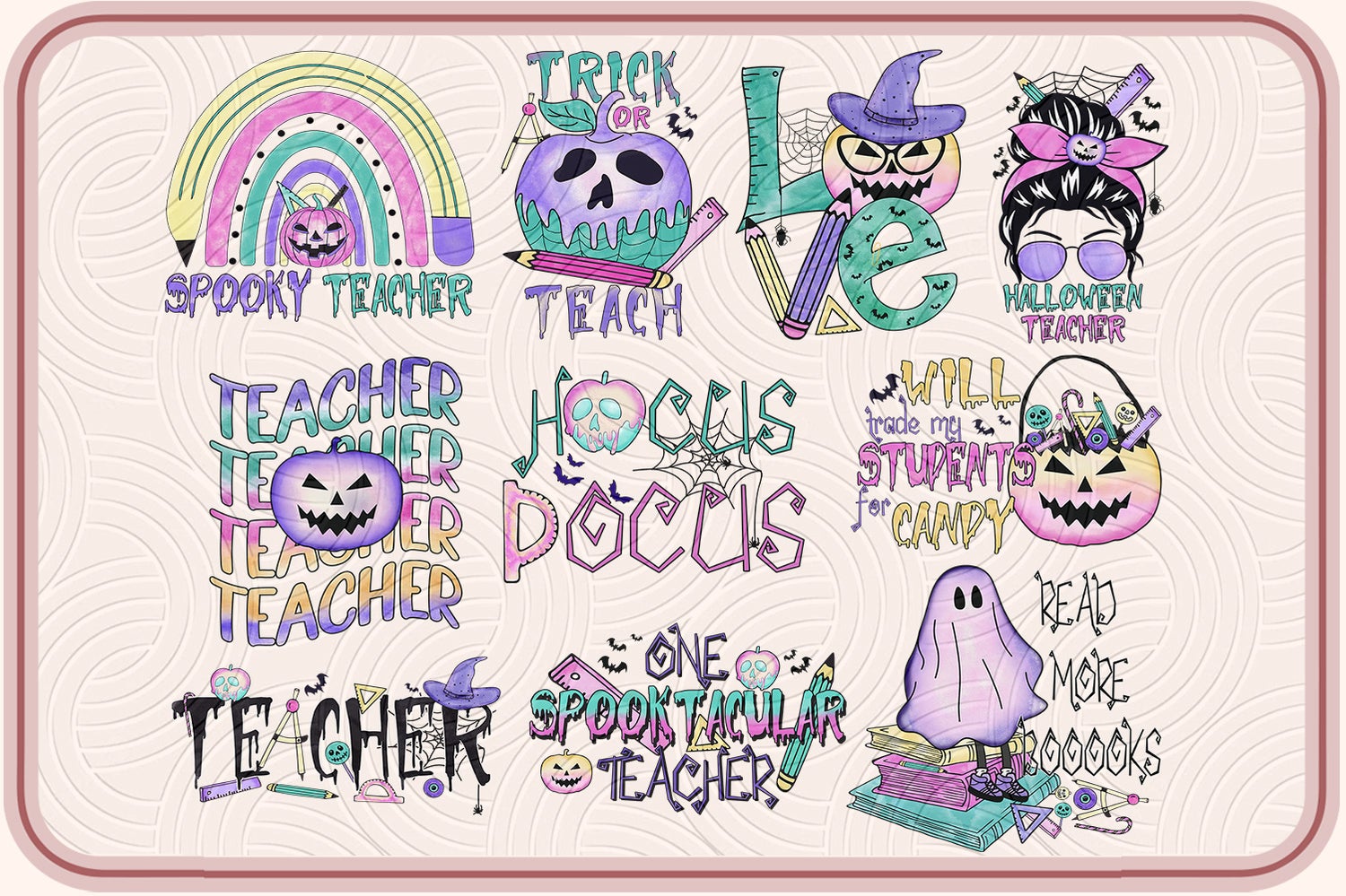 Teacher Halloween Bundle, Halloween Teacher Clipart, Teacher Halloween ...