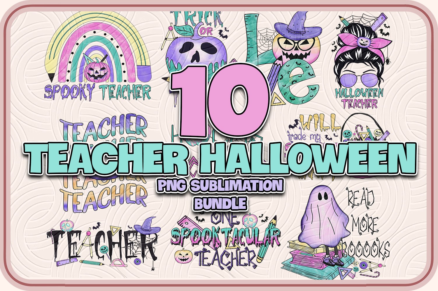 Teacher Halloween Bundle, Halloween Teacher Clipart, Teacher Halloween ...