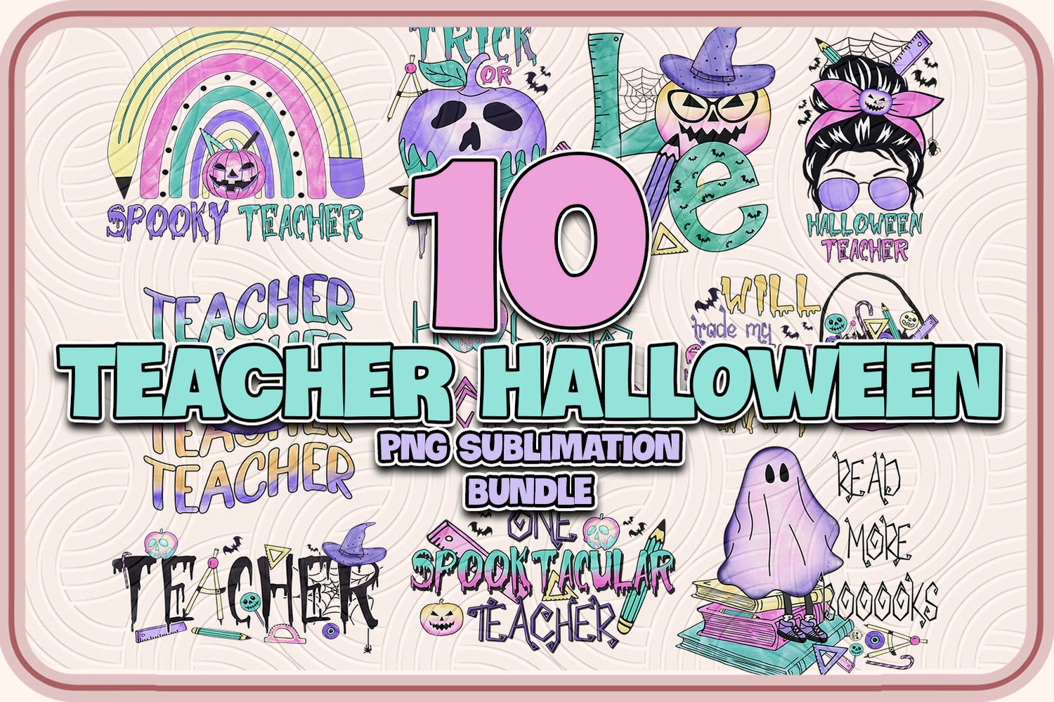 Teacher Halloween Bundle, Halloween Teacher Clipart, Teacher Halloween ...