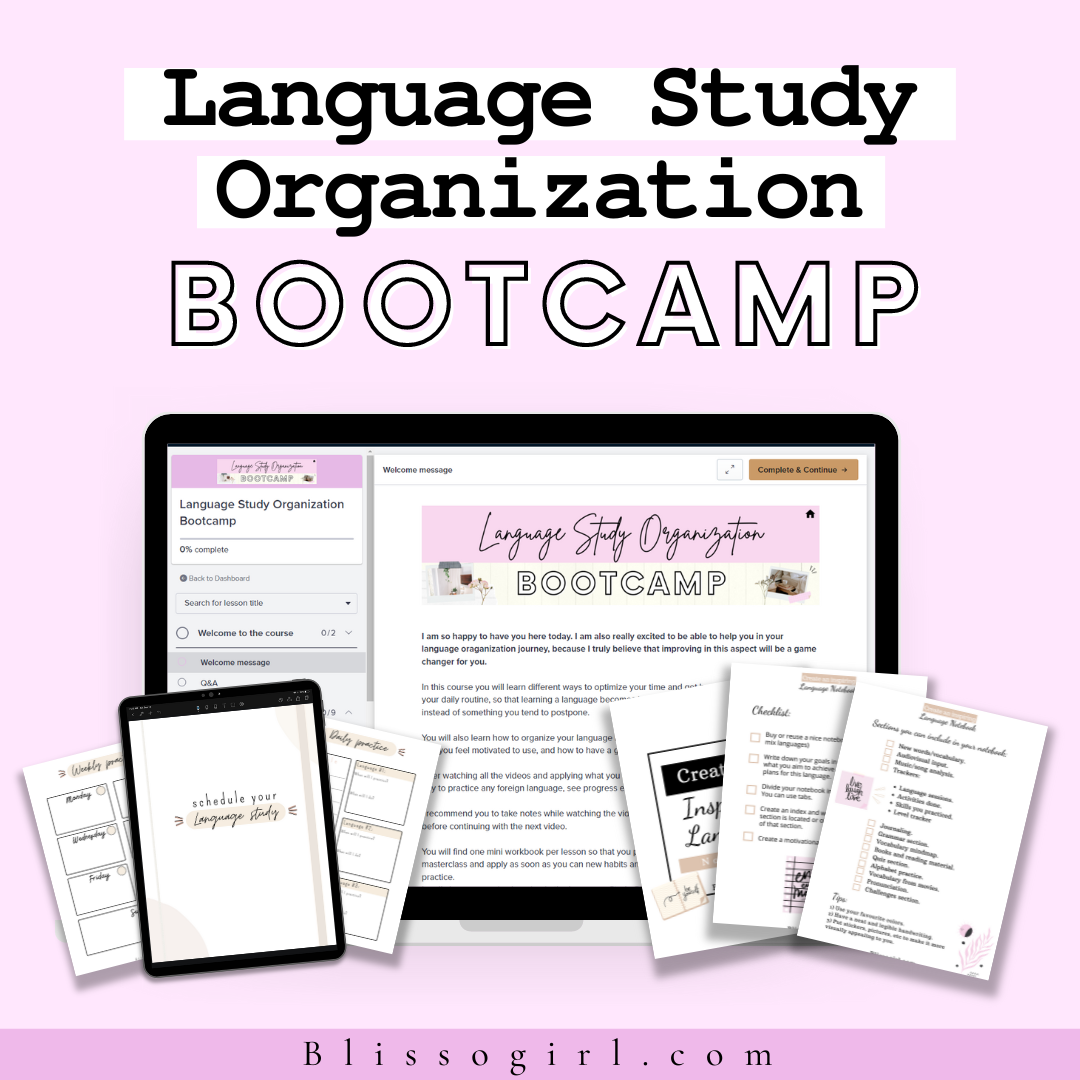 Language Study Organization Bootcamp - Payhip