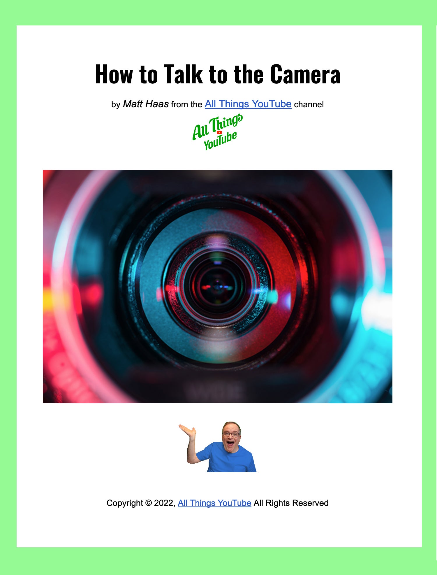 How to Talk to the Camera (Tips) - Payhip