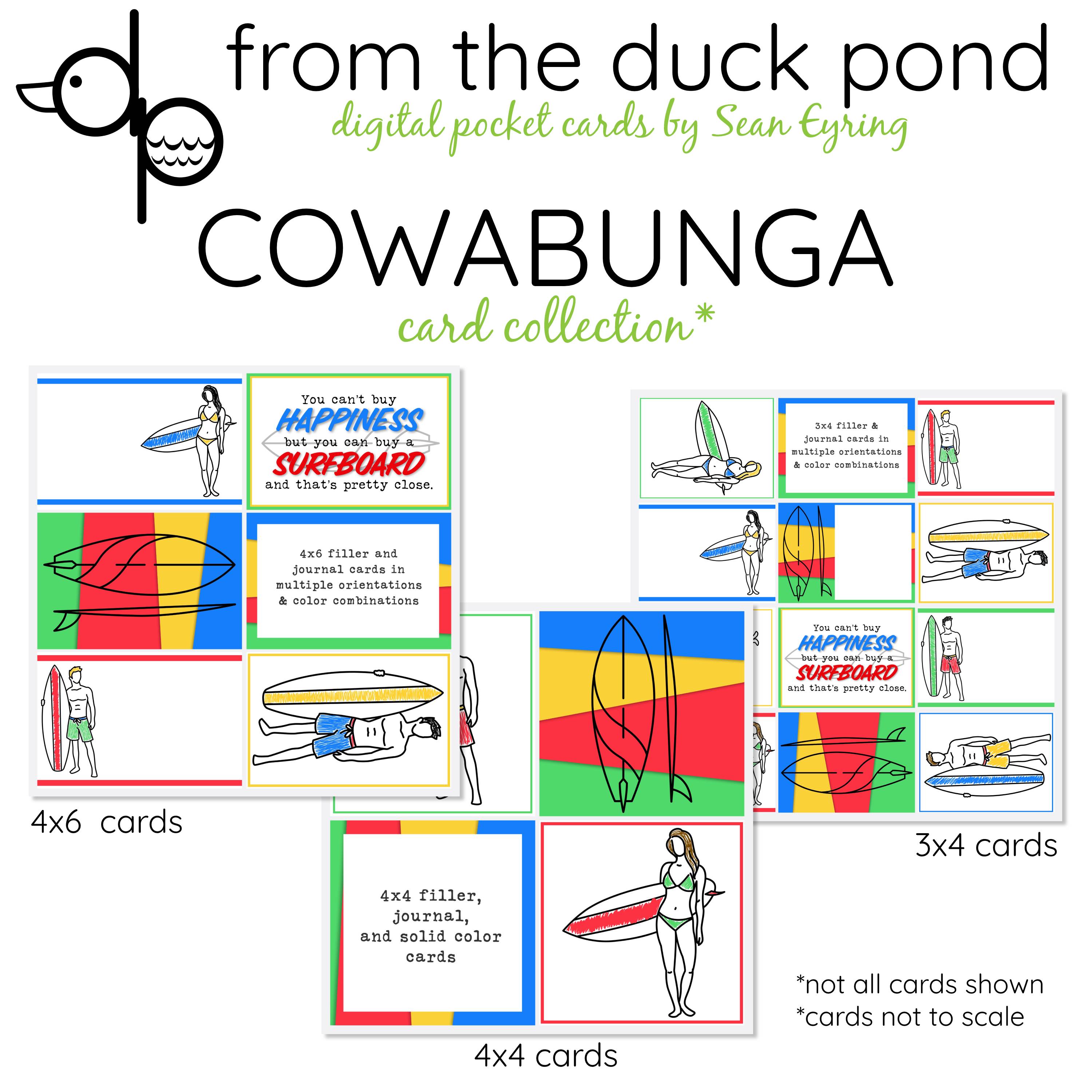 Cowabunga - digital card kit (plus stickers) - Payhip