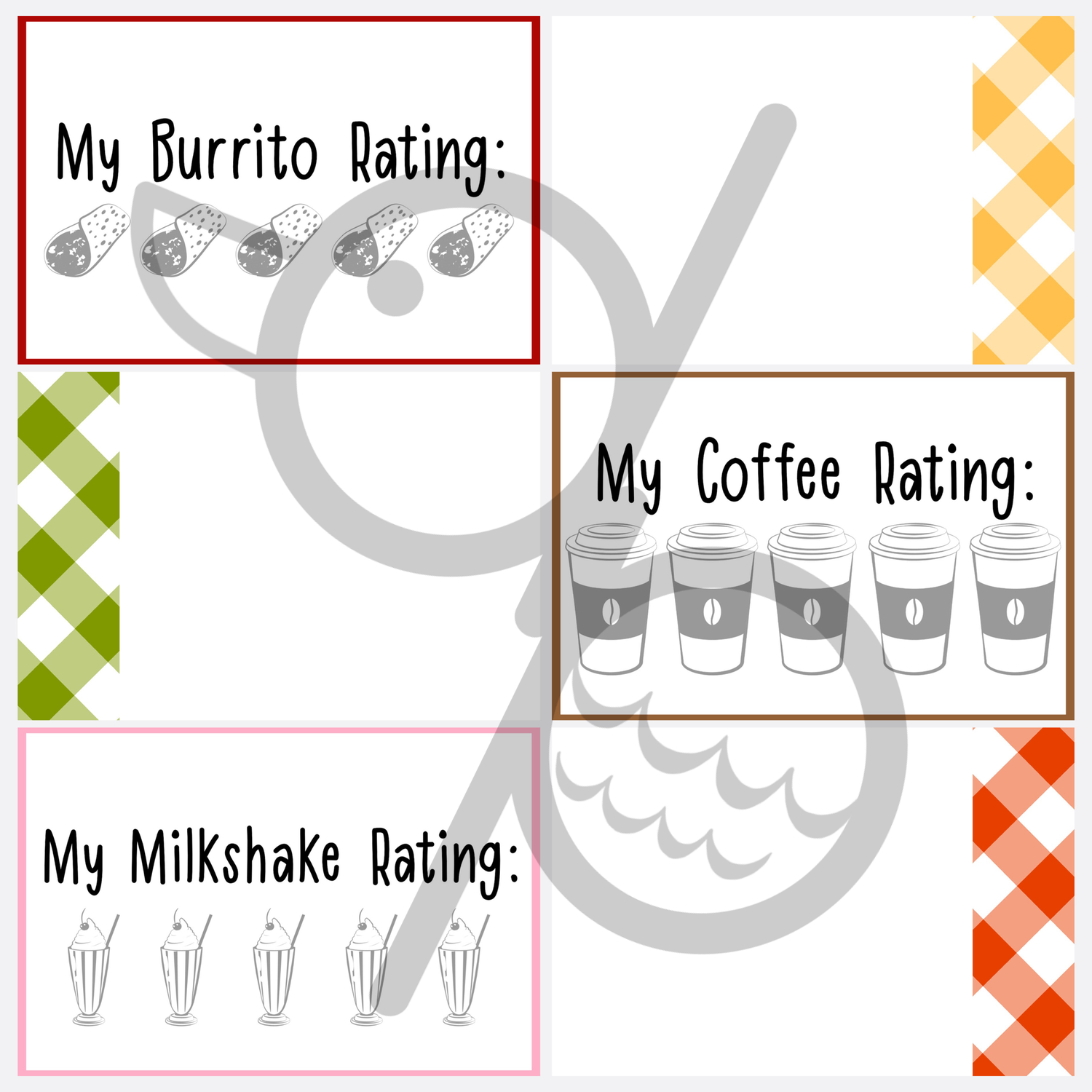 Rate Your Plate - digital cards kit (plus stickers) - Payhip