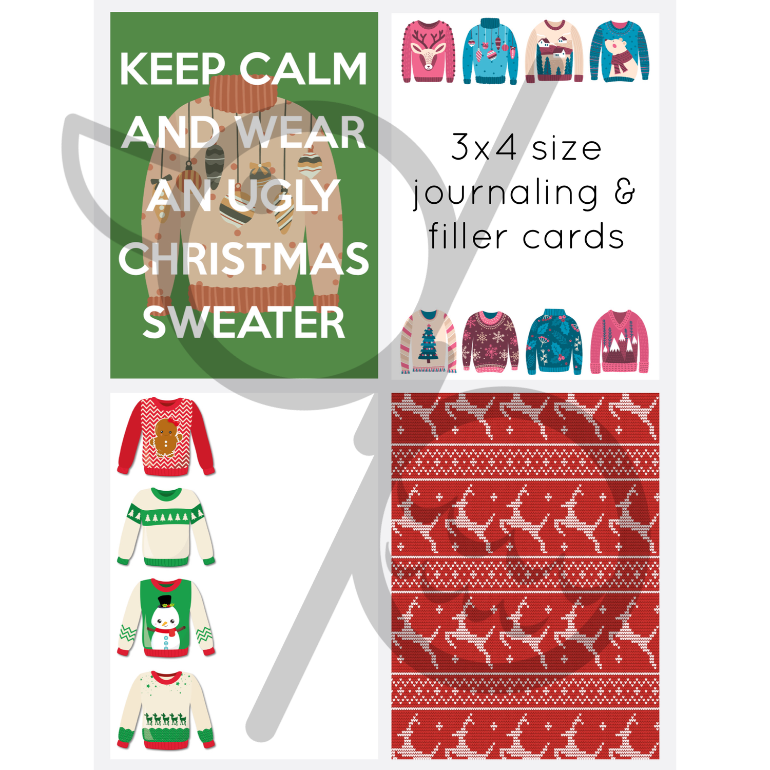 Ugly Christmas Sweater - digital card kit - Payhip