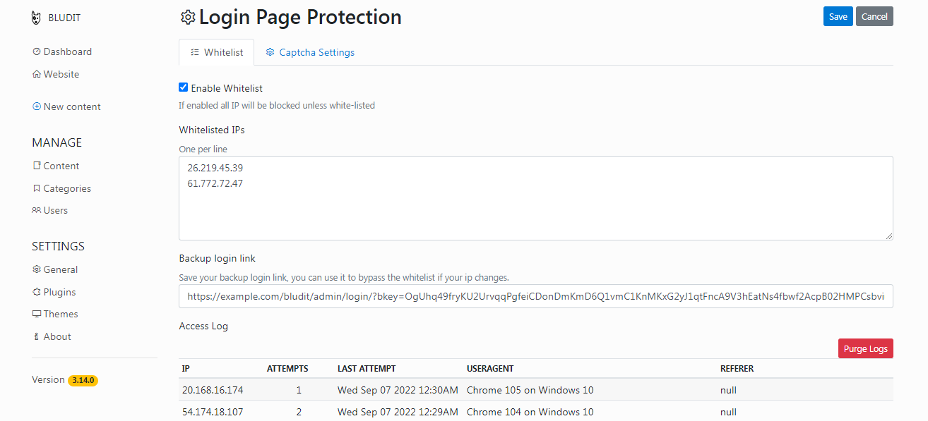 Bludit Plugin - Login Page Protection - Payhip