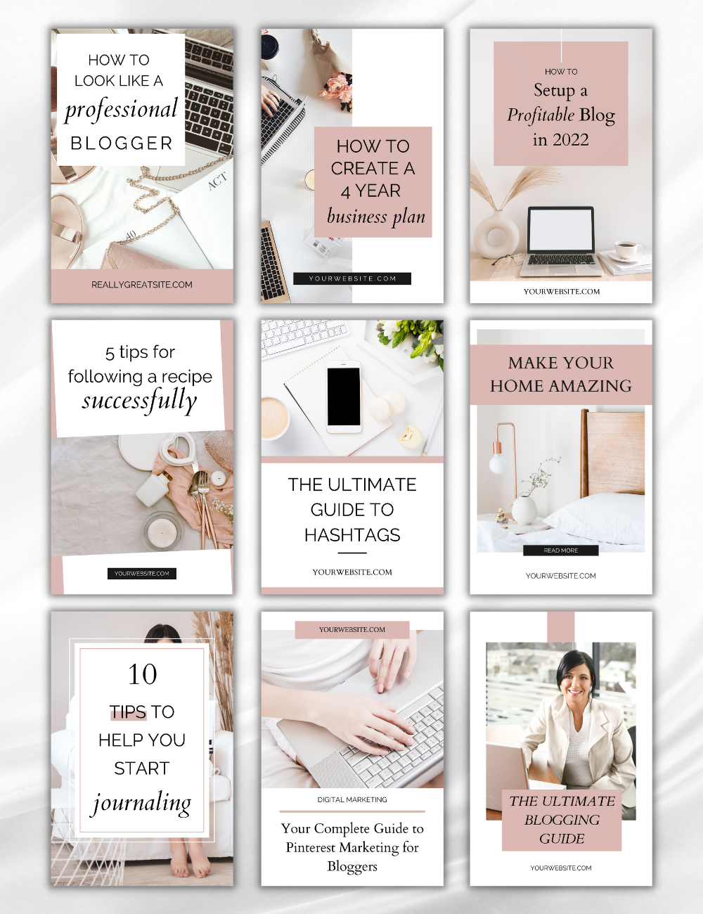 Pinterest Pin Template Canva | Pinterest Blogger Templates and Planner ...
