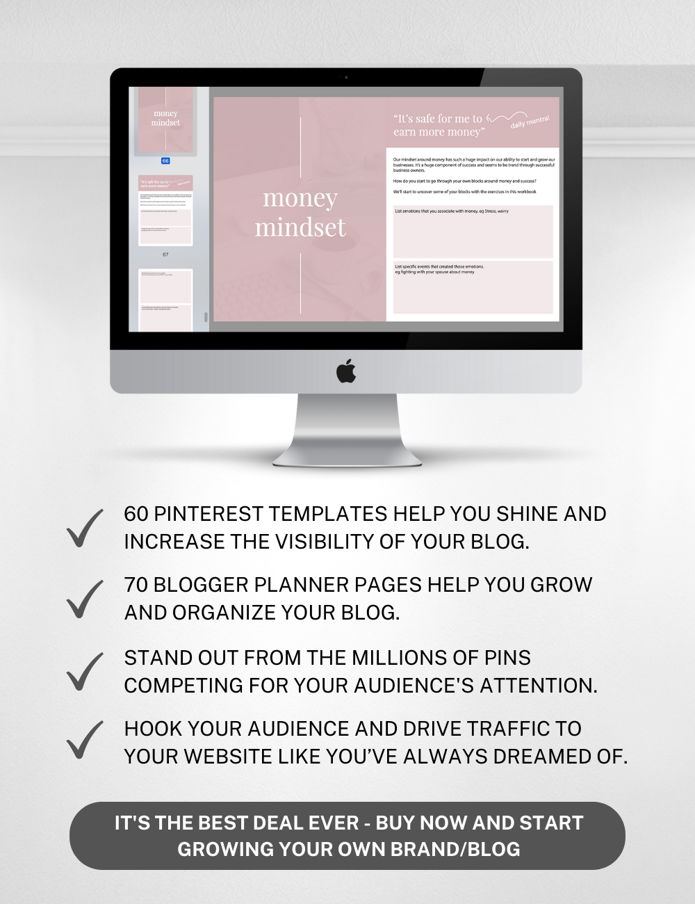 Pinterest Pin Template Canva | Pinterest Blogger Templates and Planner ...