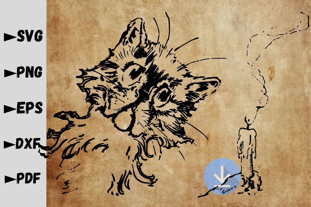 Scary Cat SVG, Funny Cat face SVG - Payhip