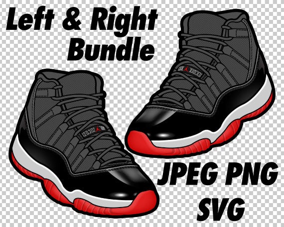 Air Jordan 11 Low Pure Violet JPEG PNG SVG right & left shoe bundle ...