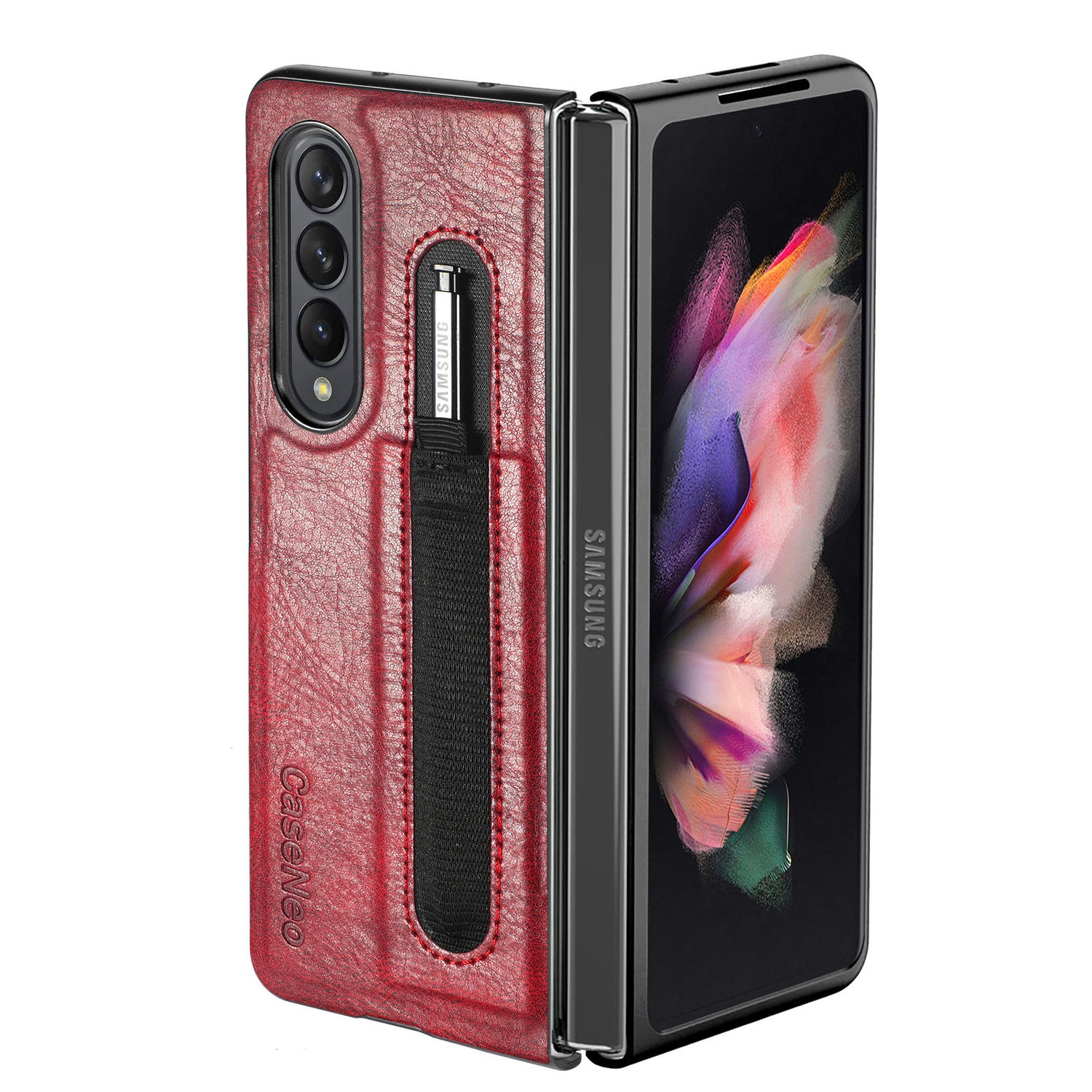 Samsung Galaxy Z Fold 4 3 Slim Thin Pen Holder Leather Case Cover - Payhip