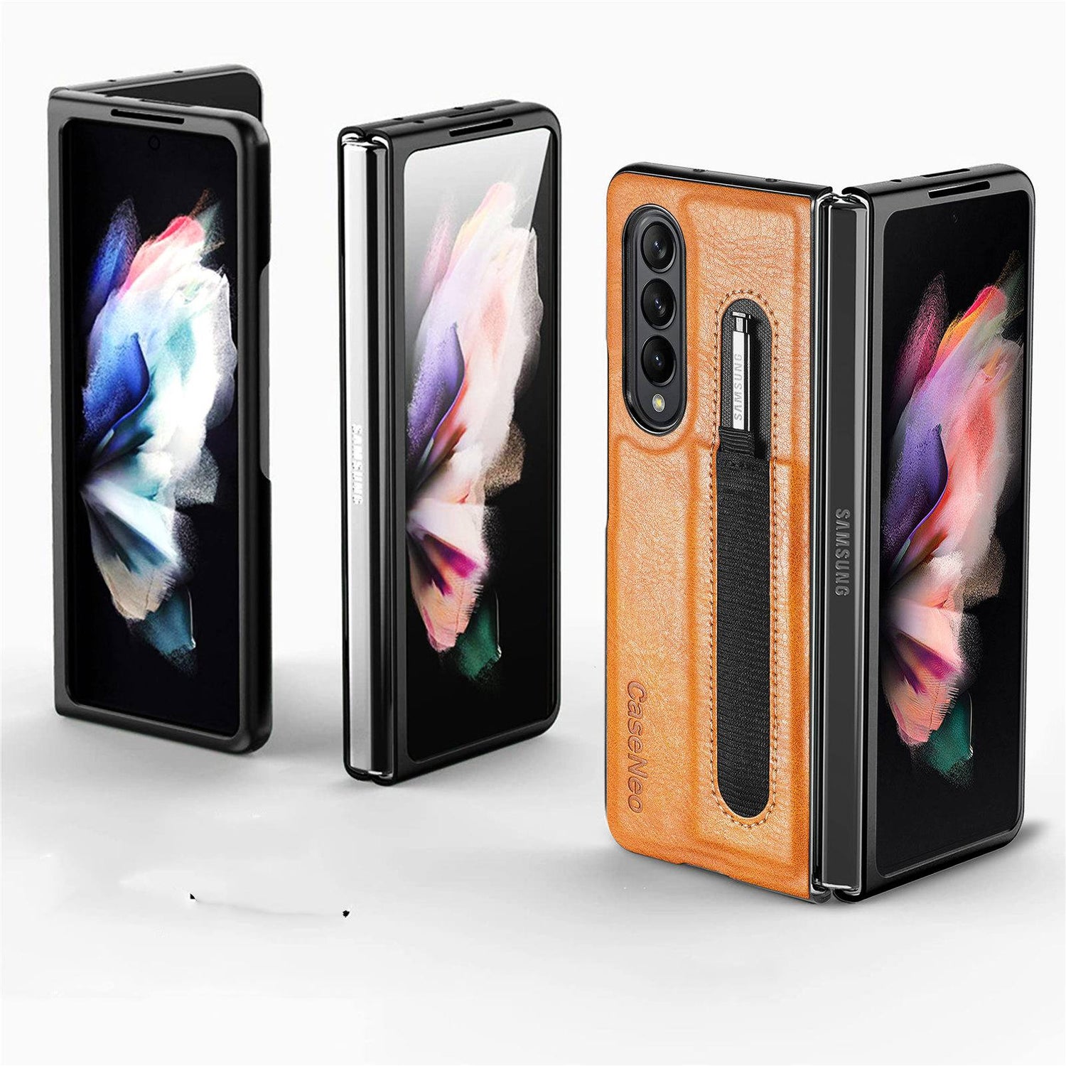 Samsung Galaxy Z Fold 4 3 Slim Thin Pen Holder Leather Case Cover Payhip