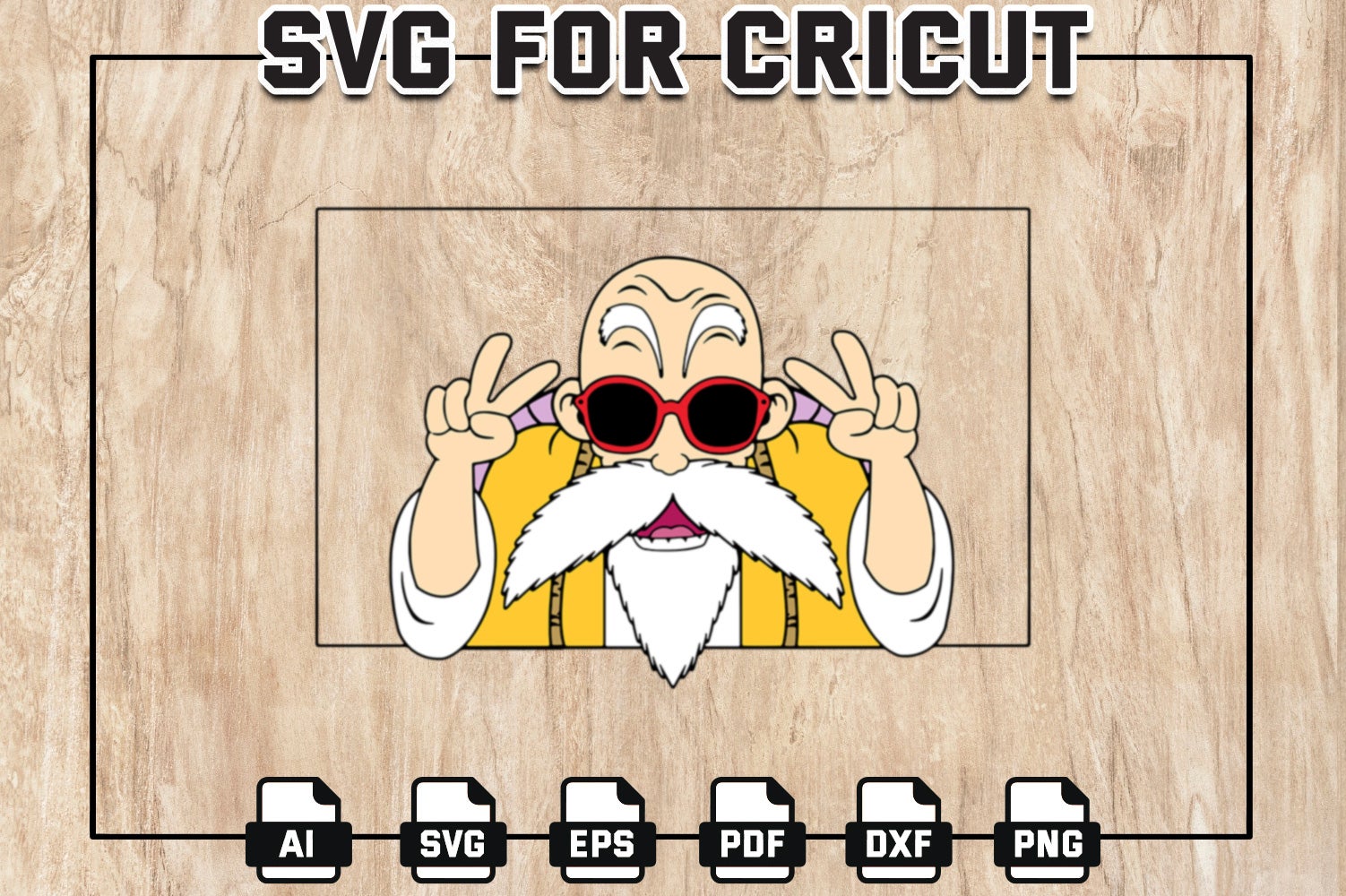 Master Roshi svg, Manga SVG,Japanese SVG, Anime svg png, Cutting Files ...