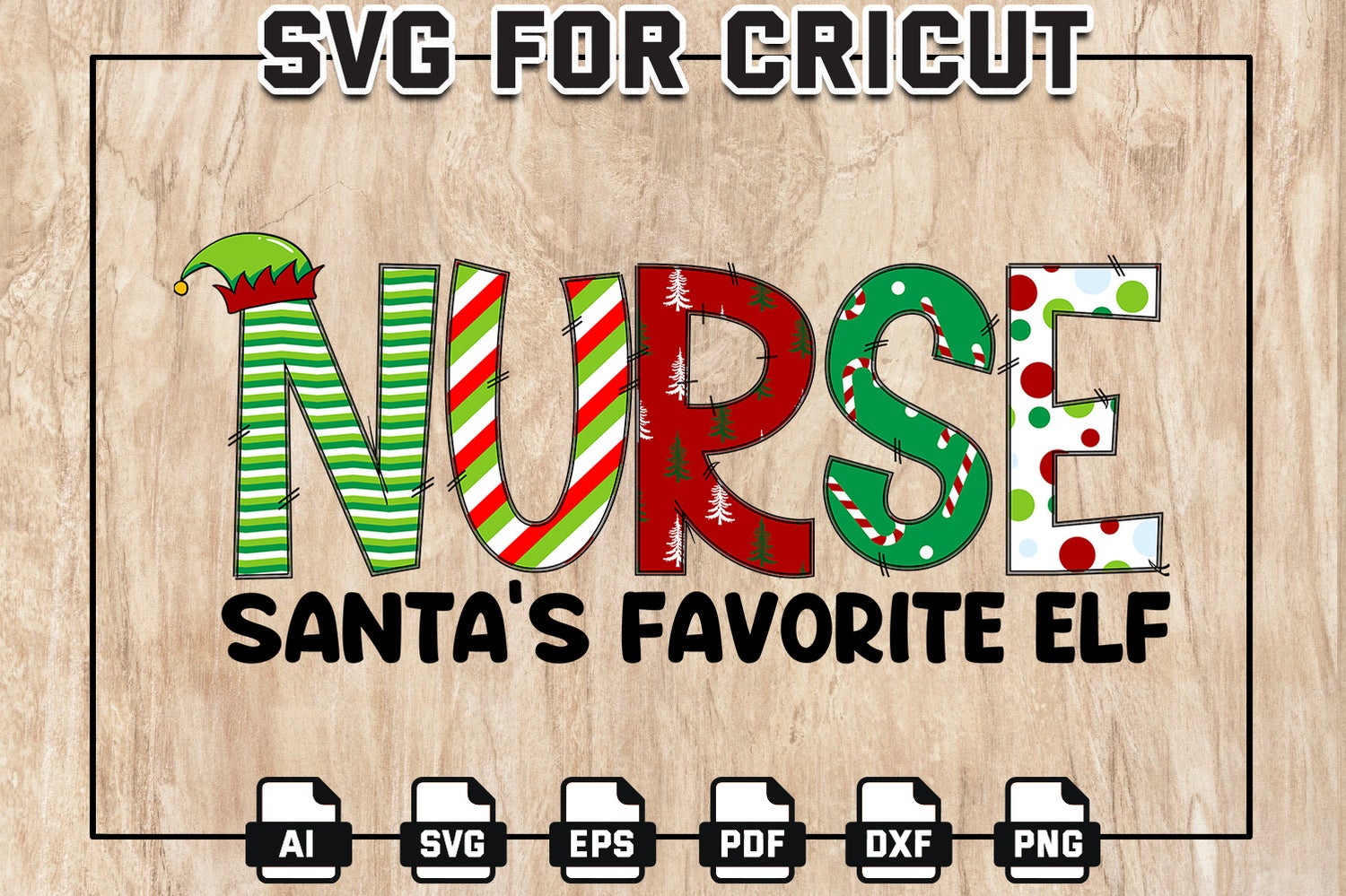 Nurse Santa's Favorite Elf SVG, Nurse Shirt Design, Nurse Life Svg ...