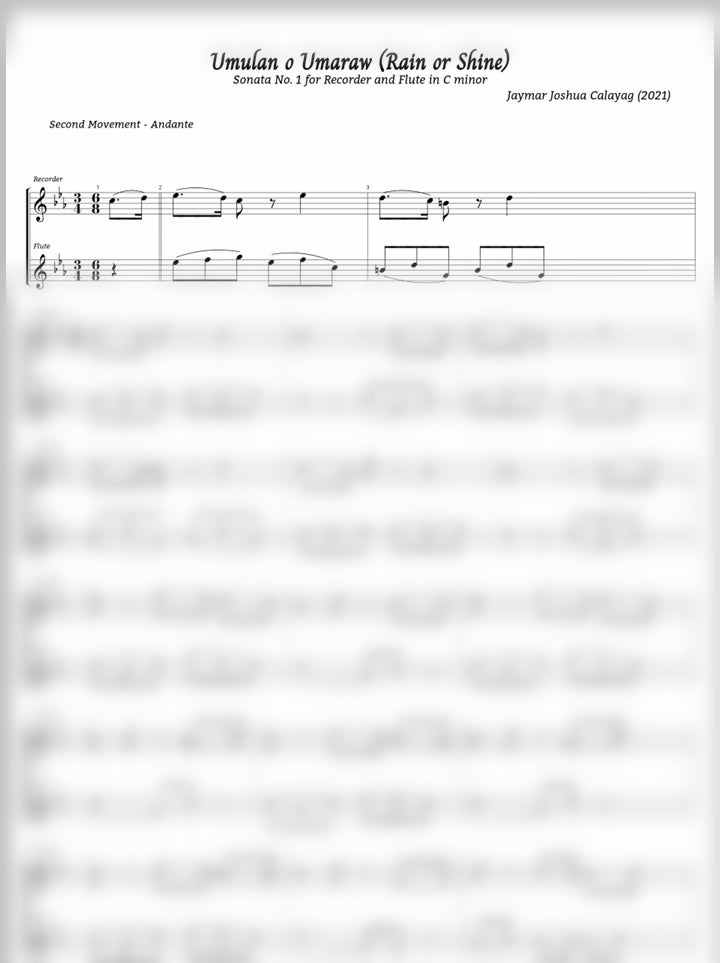 Umulan o Umaraw (Rain or Shine) - Second Movement: Andante, Sonata No ...