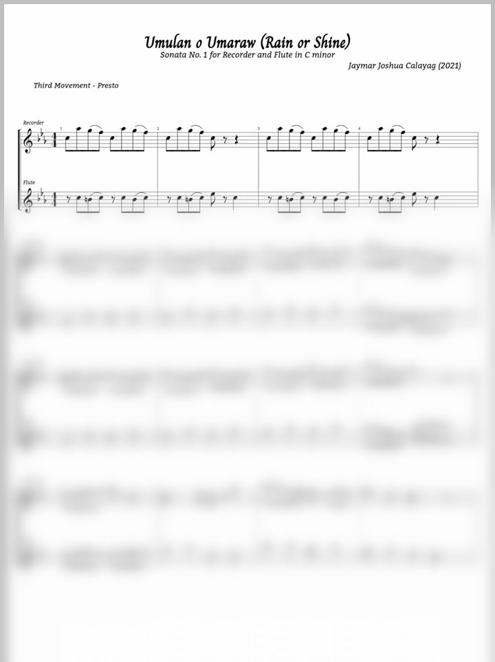 Umulan o Umaraw (Rain or Shine) - Third Movement: Presto, Sonata No. 1 ...
