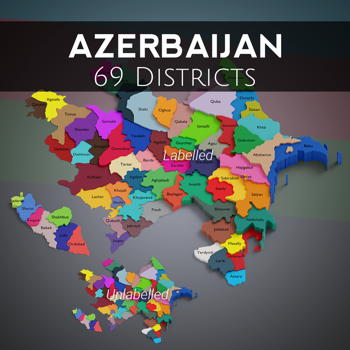 Azerbaijan Districts Map - Payhip