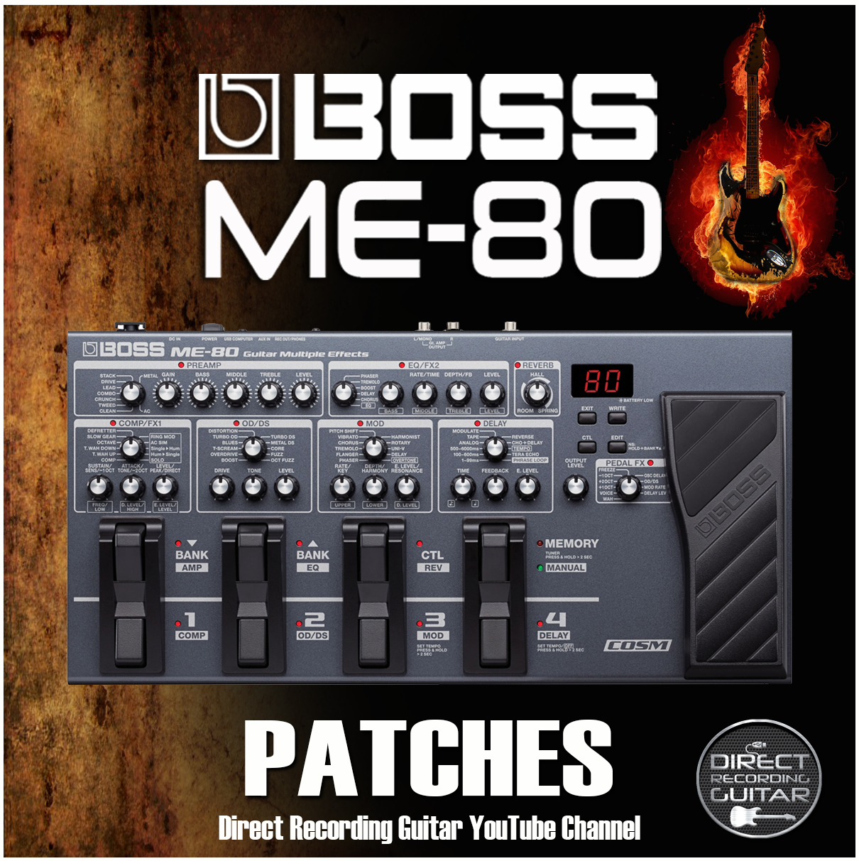 BOSS ME-80 Patches DRGuitars Youtube Channel - Payhip