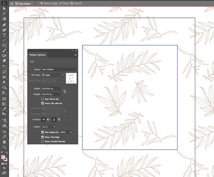 How to create a seamless pattern in Adobe Illustrator