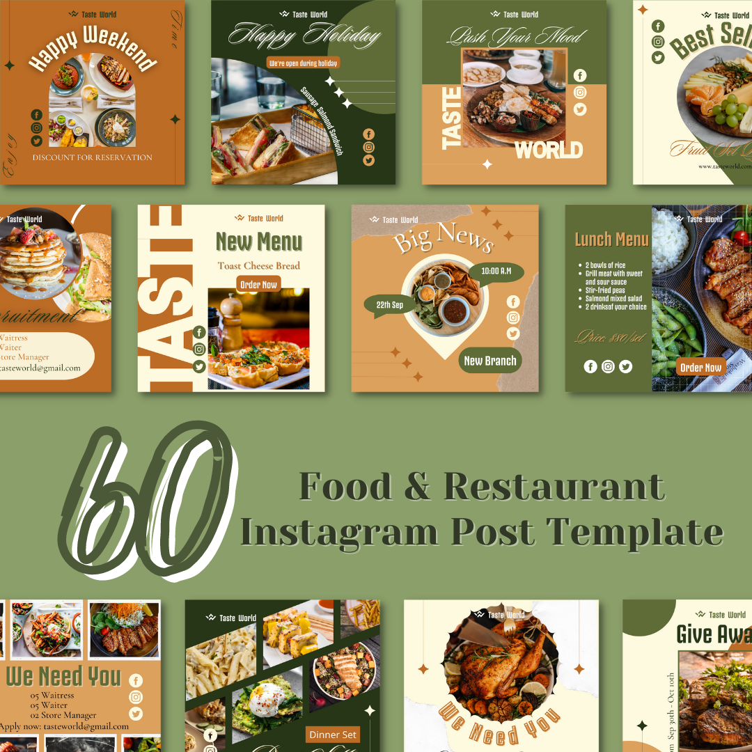 60 Food & Restaurant Instagram Story Templates | Eat Clean Meal ...