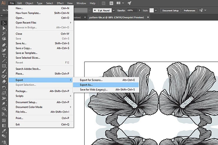 How to use Adobe Illustrator patterns in Photoshop