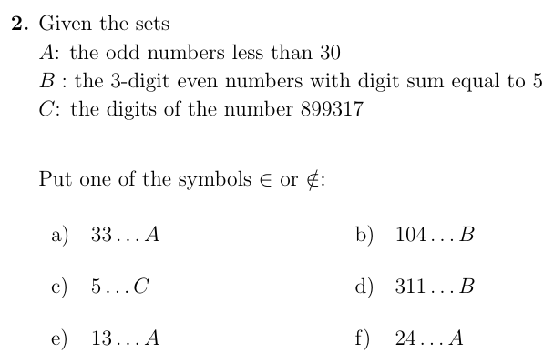 Sets and Venn diagrams worksheet no 2 (with solutions)