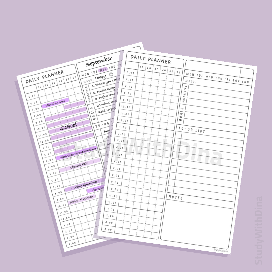 Daily Planner | 10-minute planner - Payhip