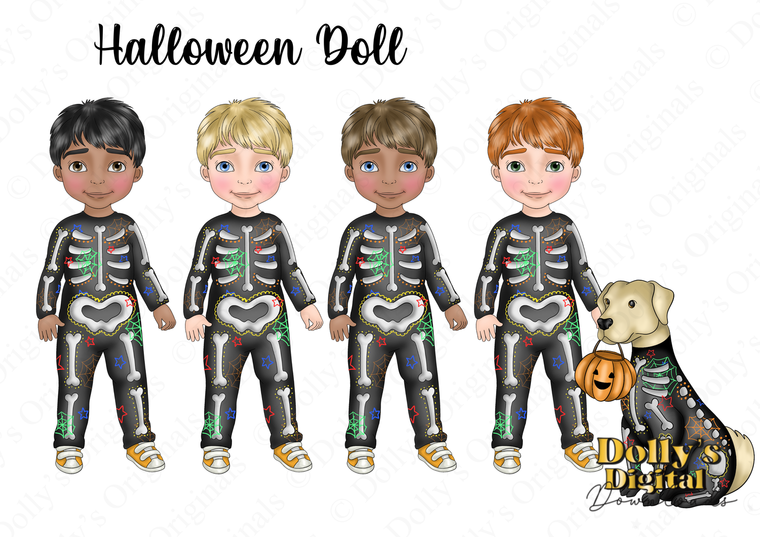 Ben and Bones Skeleton Boy and Pup Halloween Costume - Payhip