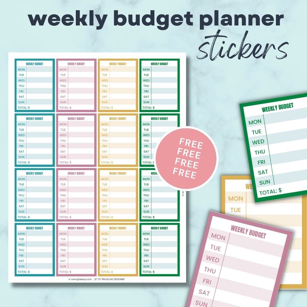FREEBIE - WEEKLY BUDGET PLANNER STICKERS - Payhip
