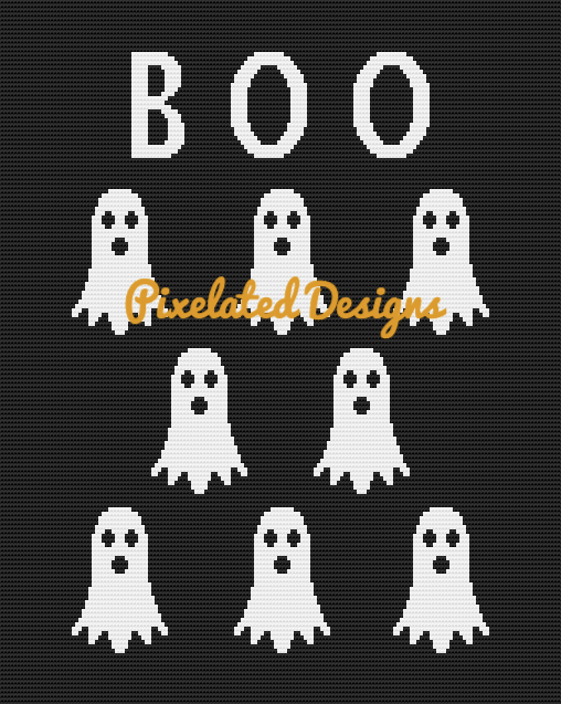 BOO Ghosts HDC Throw Crochet Pattern - Payhip