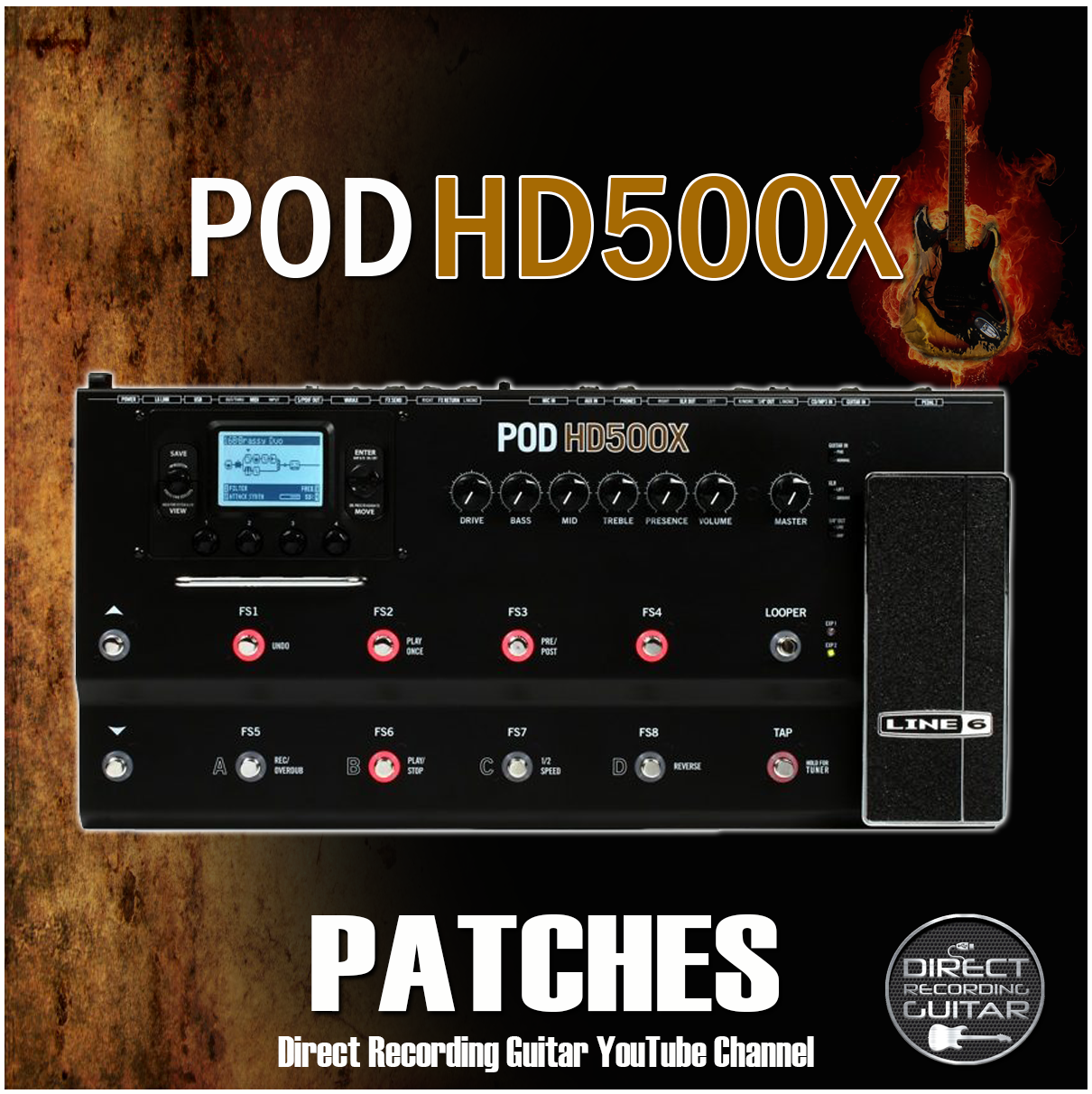 POD HD500X Patches (.5xe files) DRGuitars Youtube Channel - Payhip